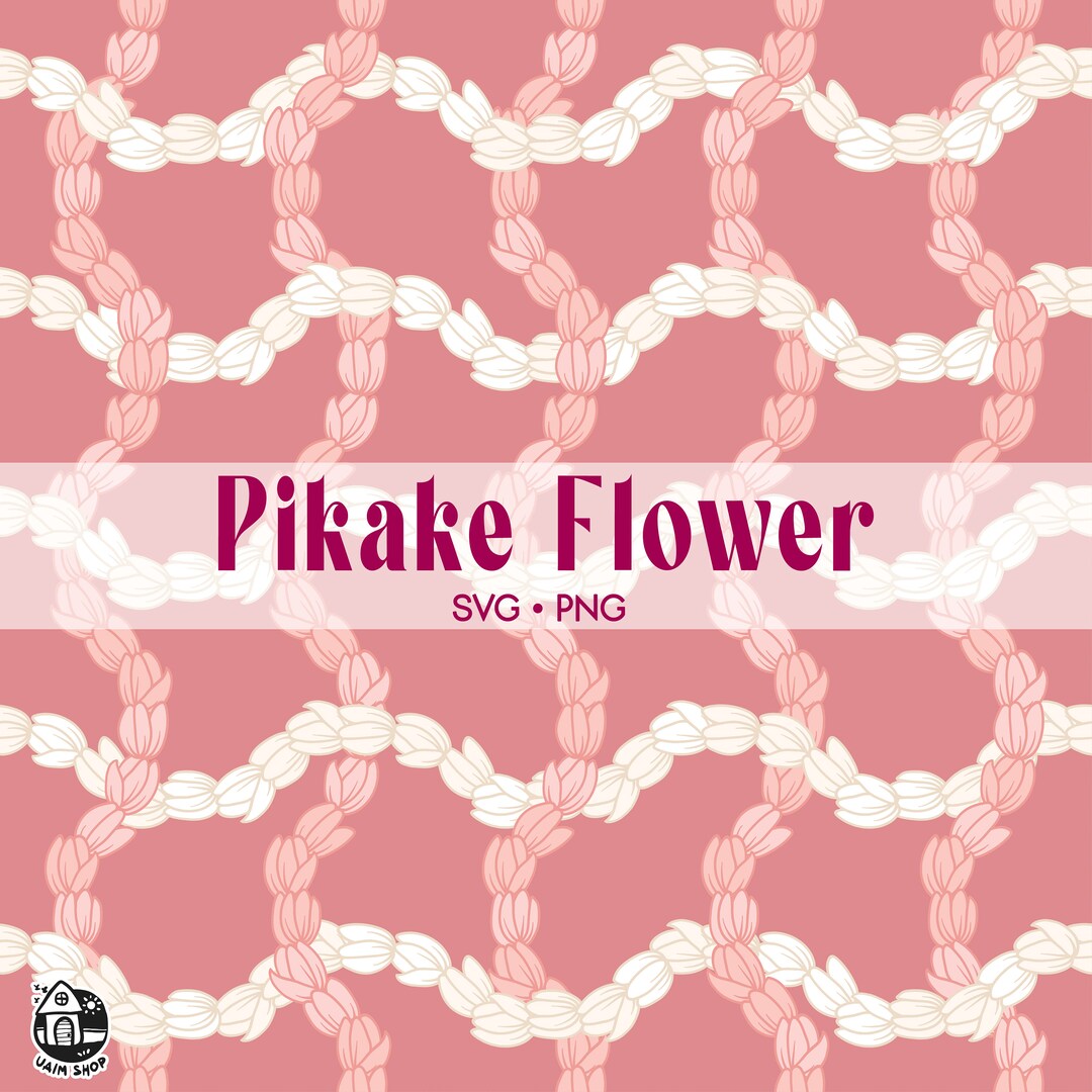 Seamless Pattern Curve Pikake Lei | Twist Lei Svg Cut File | Pikake Lei ...