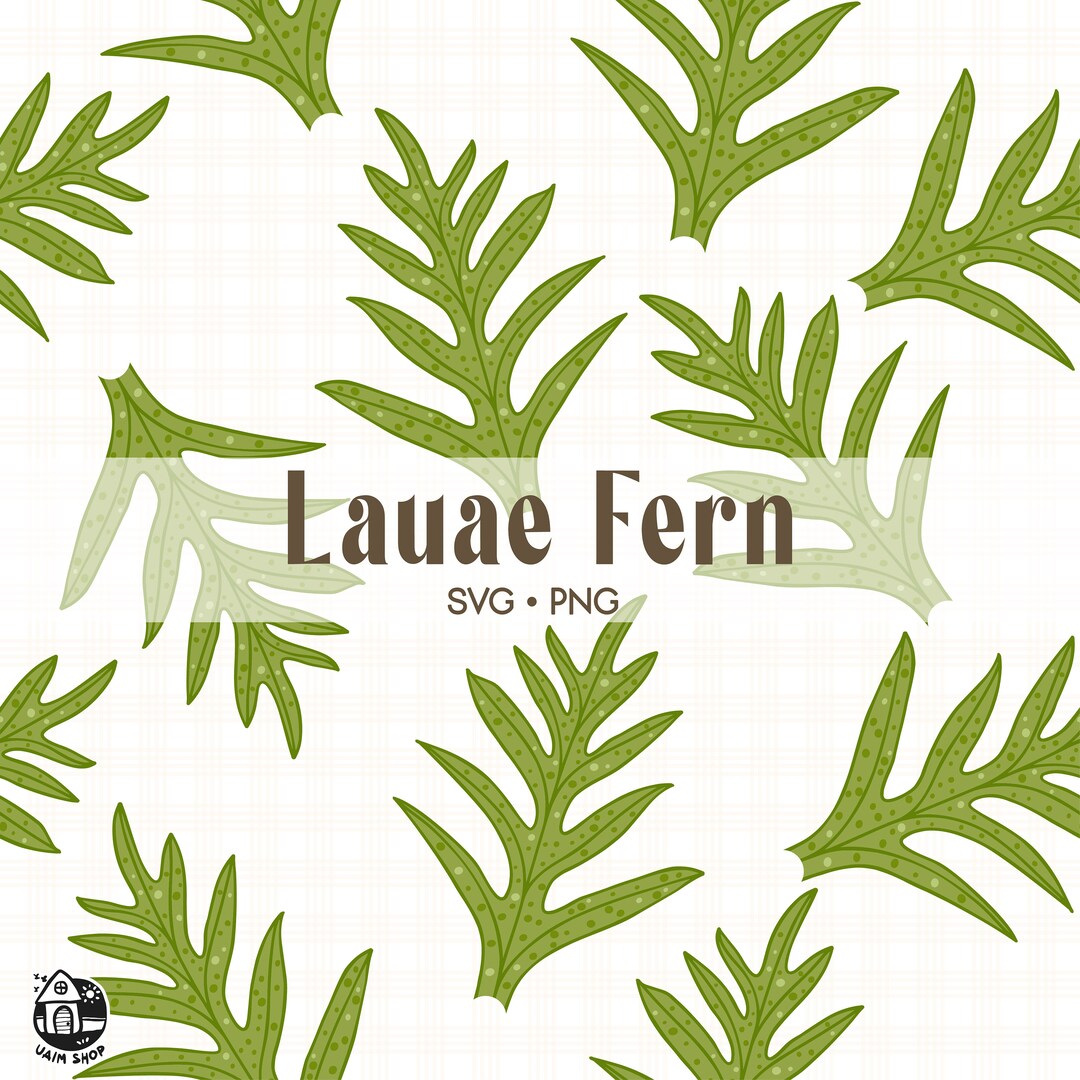 Seamless Pattern Lauae Fern Png | Leaf Png | Svg Cut File Digital ...