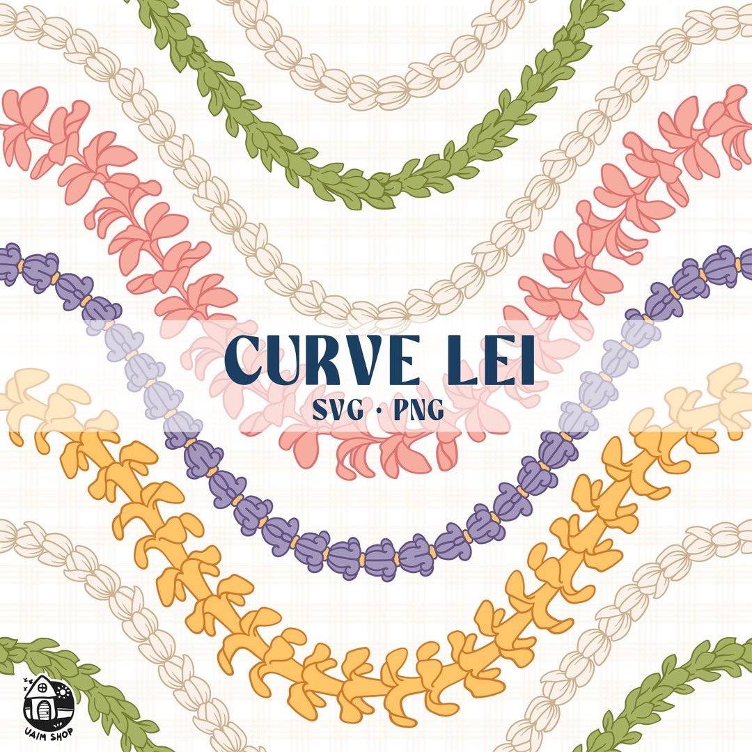 Seamless Pattern Curve Flower Lei Png | Lei Svg Cut File | Digital ...