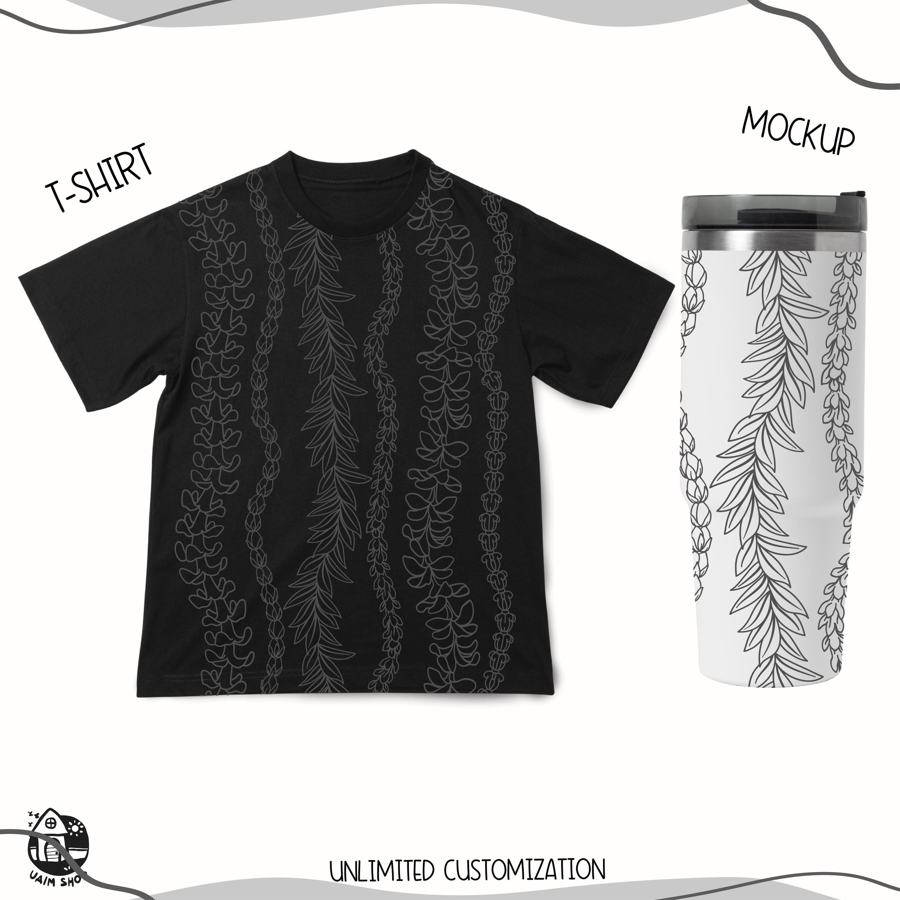 Seamless Pattern Outline Puakenikeni Lokelani Maile Pakalana and ...