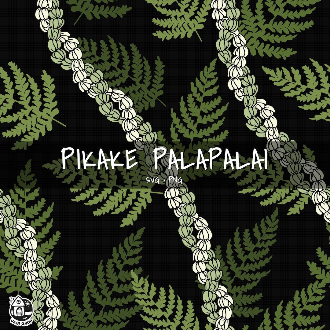 Seamless Pattern Palapalai & Pikake Lei | Twist Flower Lei Png ...