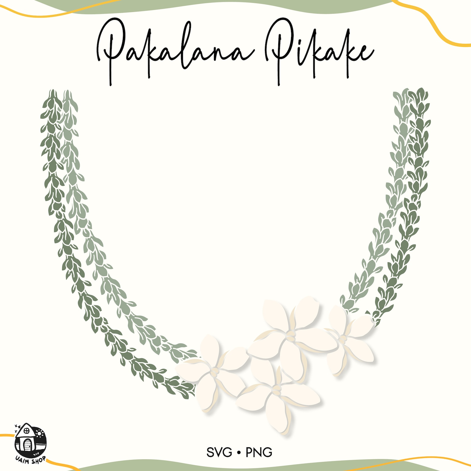 Pakalana Pikake Lei | Pikake Flower Svg Cut File | Digital Download - Etsy