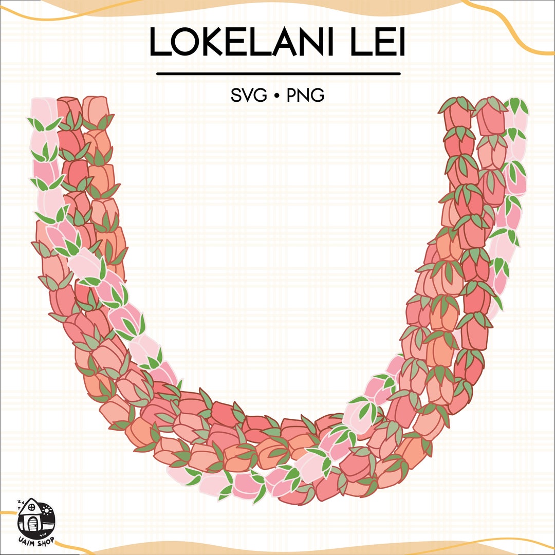4 Lokelani Lei Flowers | Twist Florals Lei Svg Cut File | Digital ...