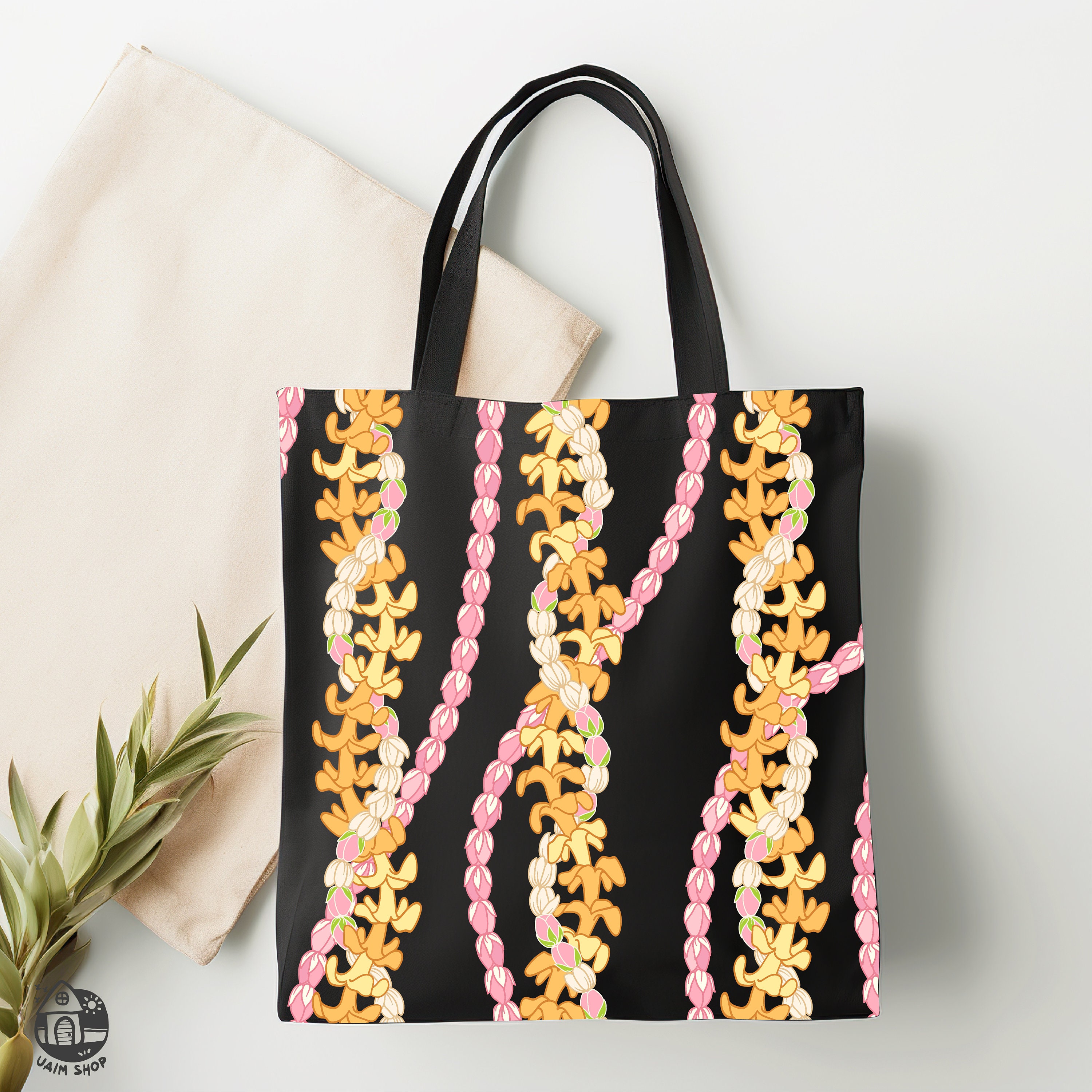 Seamless Pattern Puakenikeni Pikake and Lokelani Lei | Curve Flower ...