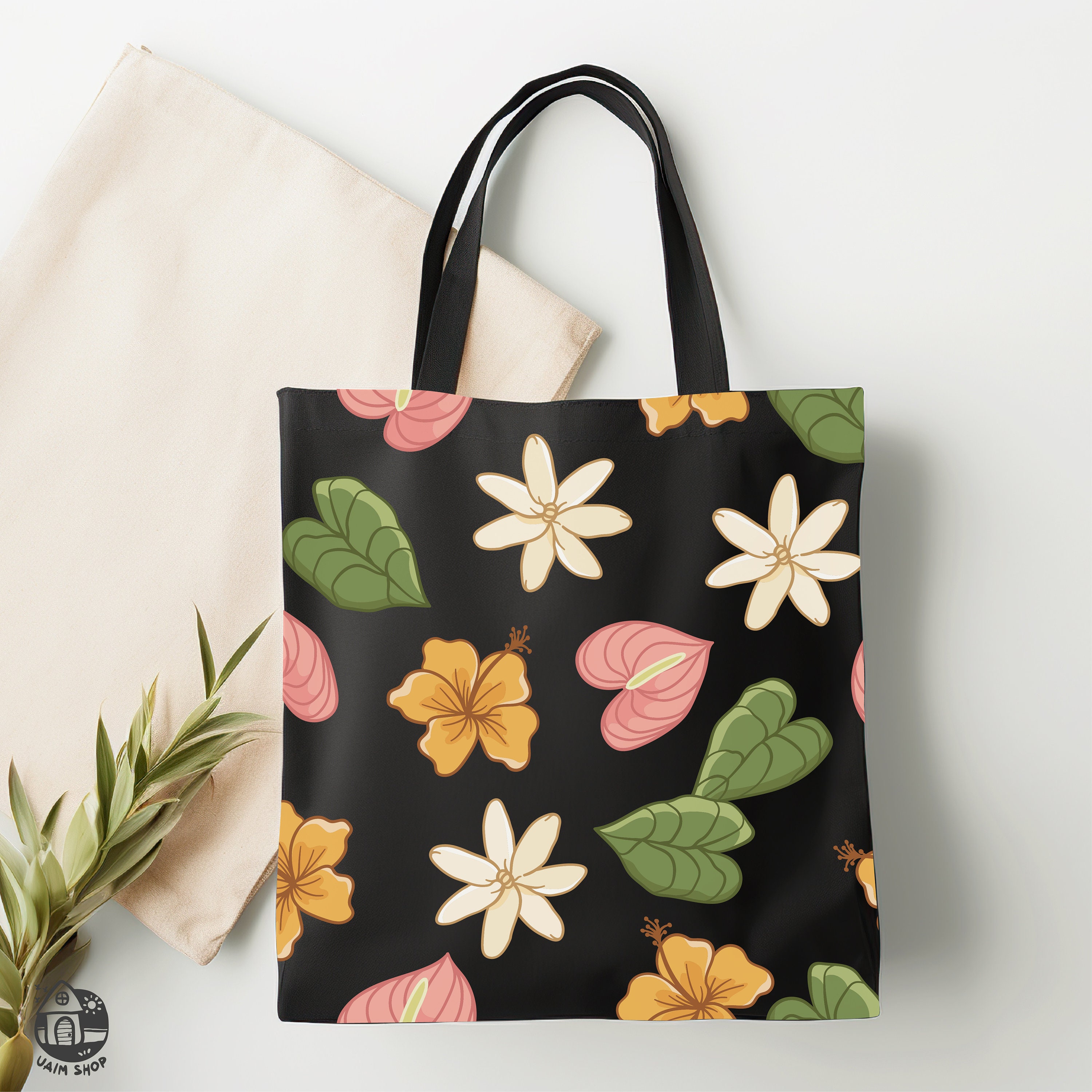 Seamless Pattern Tiare Hibiscus Kalo Anthurium Flower | Floral for Lei ...