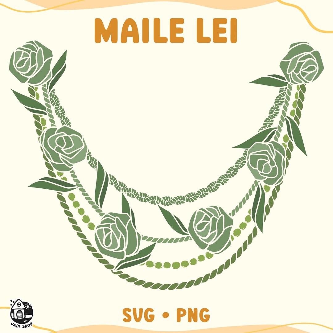 Maile Lei Svg | Curve Leaf Png Digital Download - Etsy