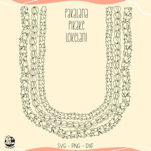 Pakalana Pikake and Lokelani Lei | Strand Lei Flower Svg Cut File ...