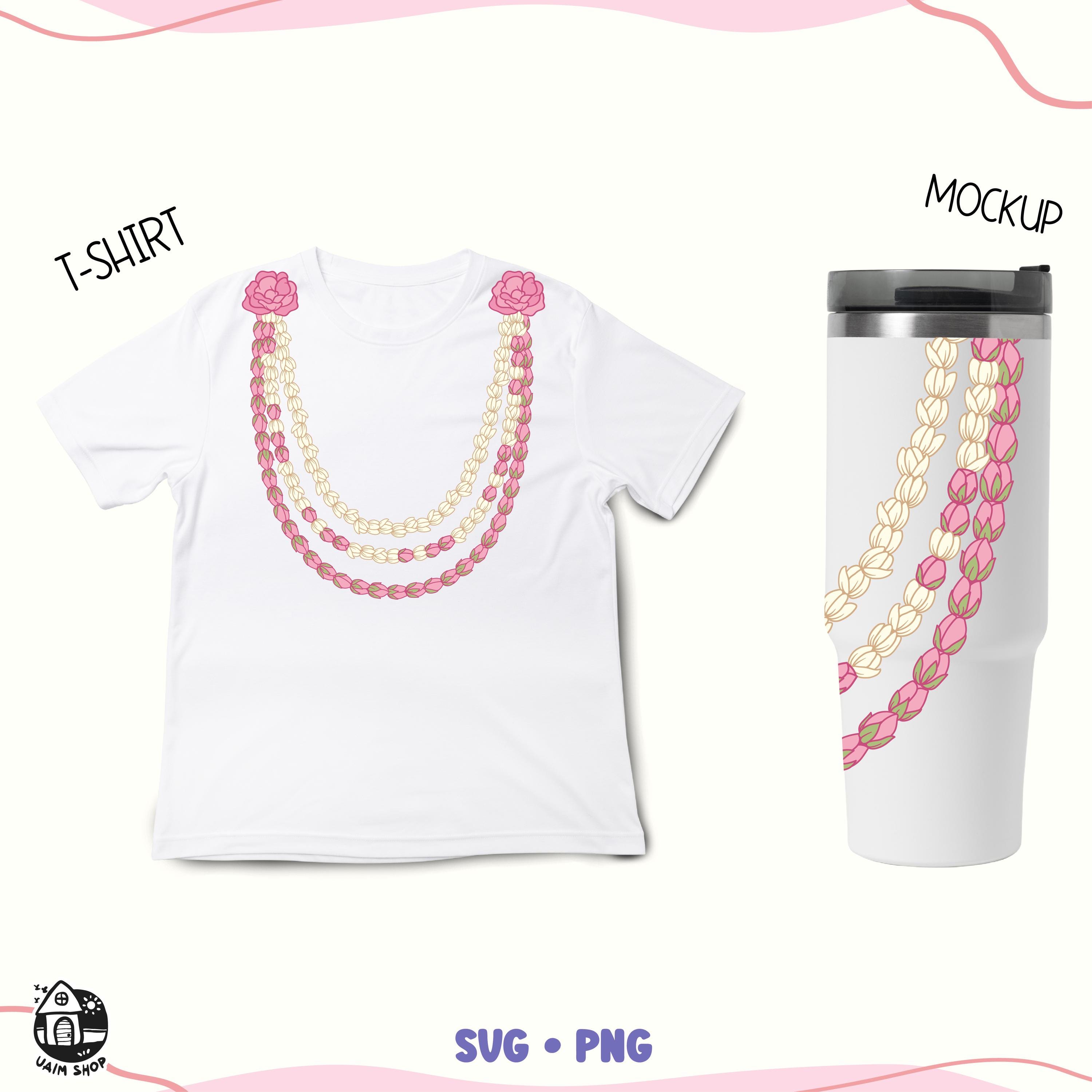 Lokelani and Pikake Lei Svg | Triple Floral Svg Cut File | Digital ...