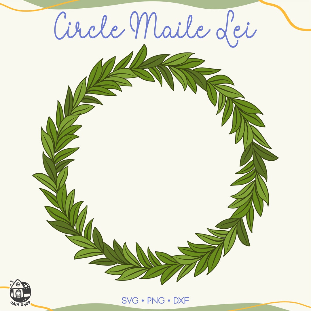 Circle Maile Lei Png | Lei Strand Flower Svg Cut File | Digital ...
