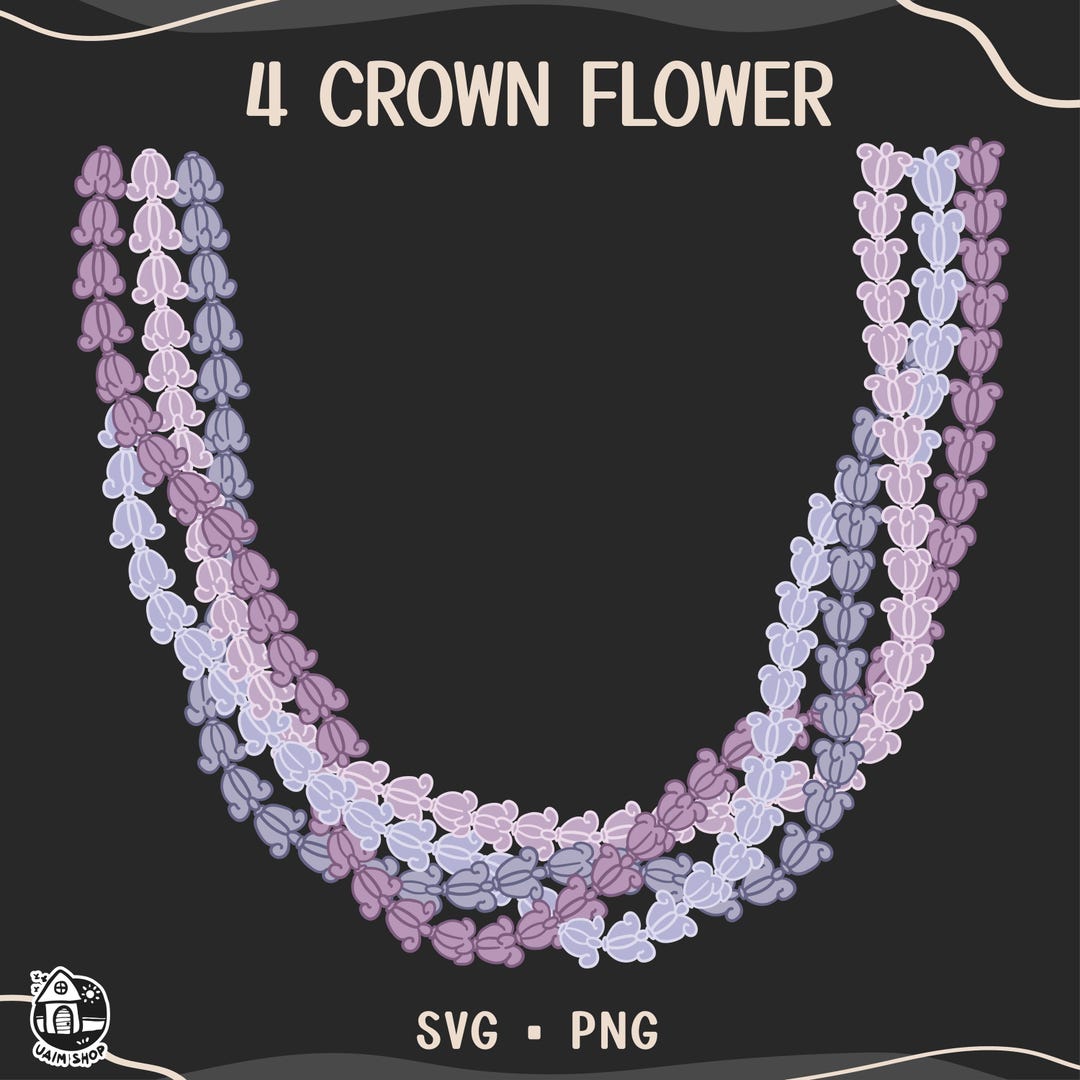 4 Crown Flower Lei Svg | Twist and Curve Lei Digital Download - Etsy