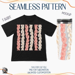 Seamless Pattern Anthurium Lei Curve Floral Lei Png Svg Cut File T ...