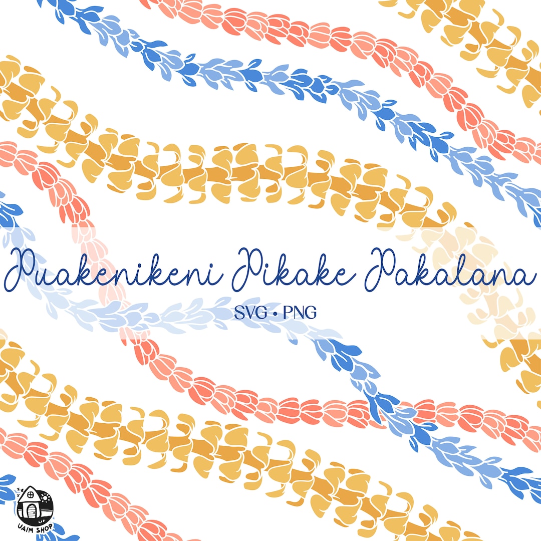 Seamless Pattern Puakenikeni Pikake and Pakalana Lei | Curved Floral ...