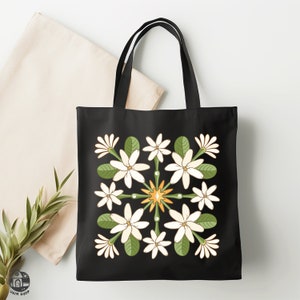 Seamless Pattern Tiare Flower | Floral Png | Squares Tiare Flower Svg ...