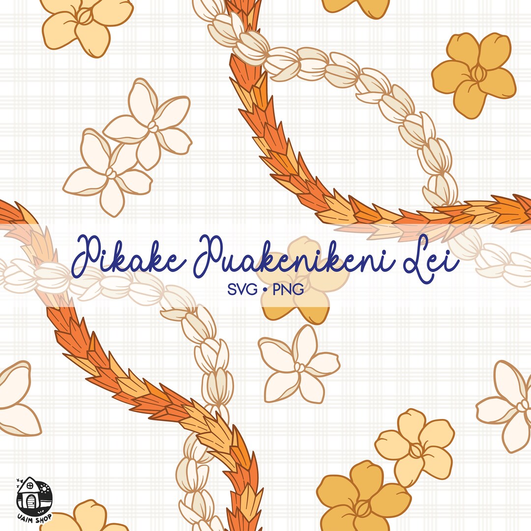 Seamless Pattern Pikake Lei and Puakenikeni | Curve Lei Flower Png ...