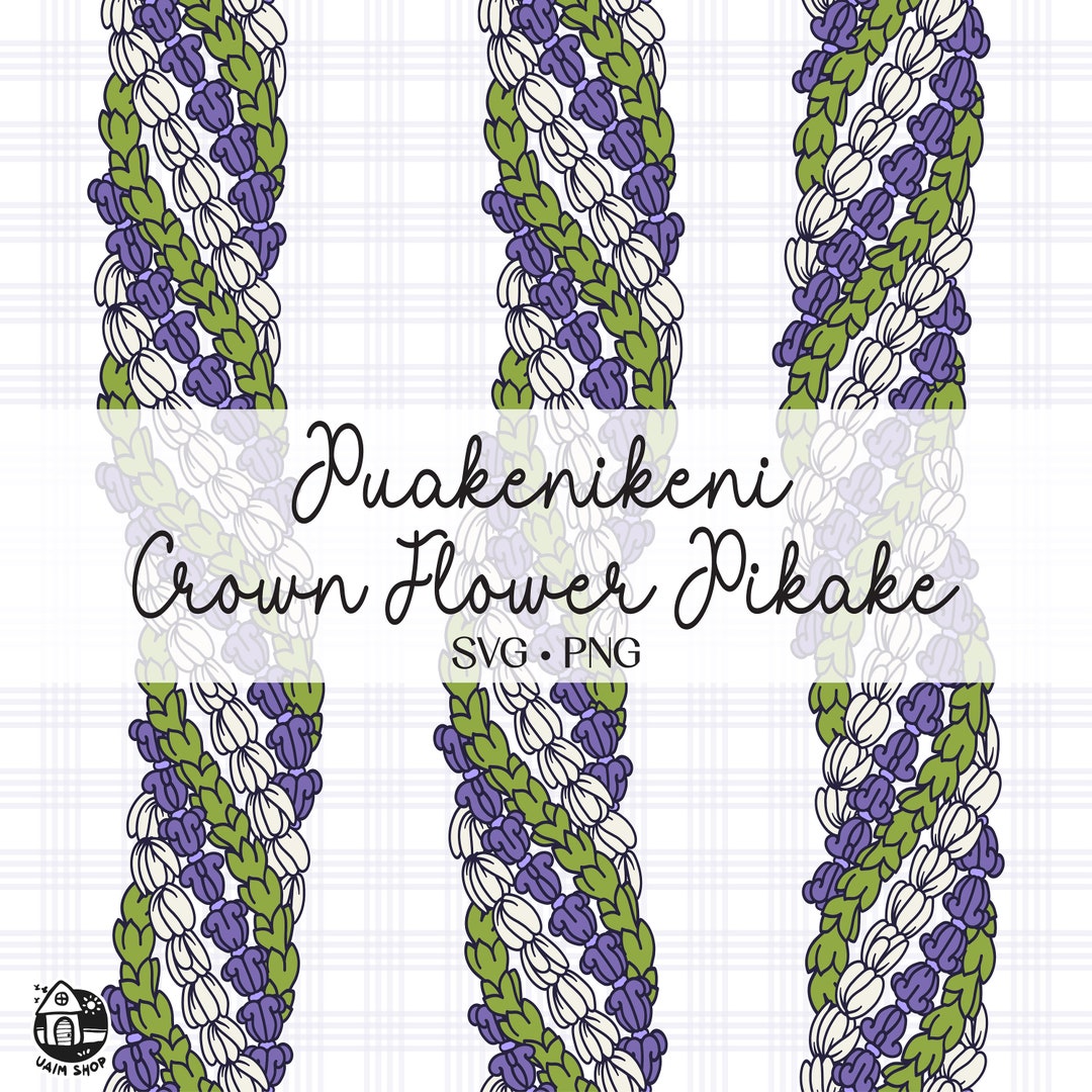 Seamless Pattern Pakalana Crown Flower and Pikake Lei | Triple Flowers ...