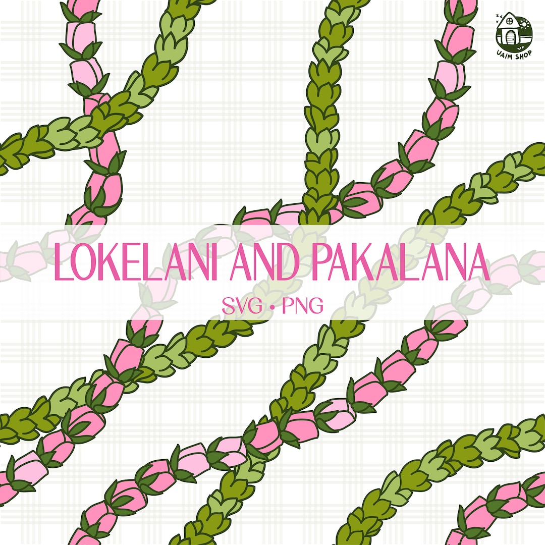 Seamless Pattern Lokelani and Pakalana Lei | Twist Flowers Lei Png ...