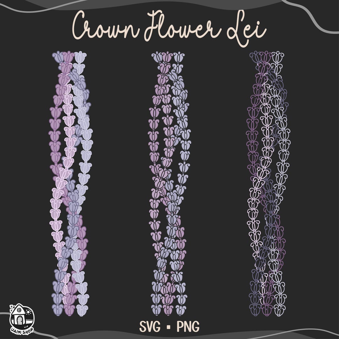 Twist Crown Flower Lei Svg | Lei Strand Digital Download - Etsy
