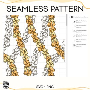 Seamless Pattern Puakenikeni Lei Outline Flower Lei Png Lei Digital ...