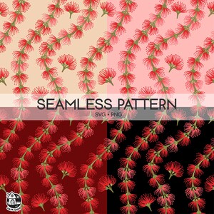Seamless Pattern Ohia Lehua Lei | Curve Flower Png | Svg Cut File | Lei ...