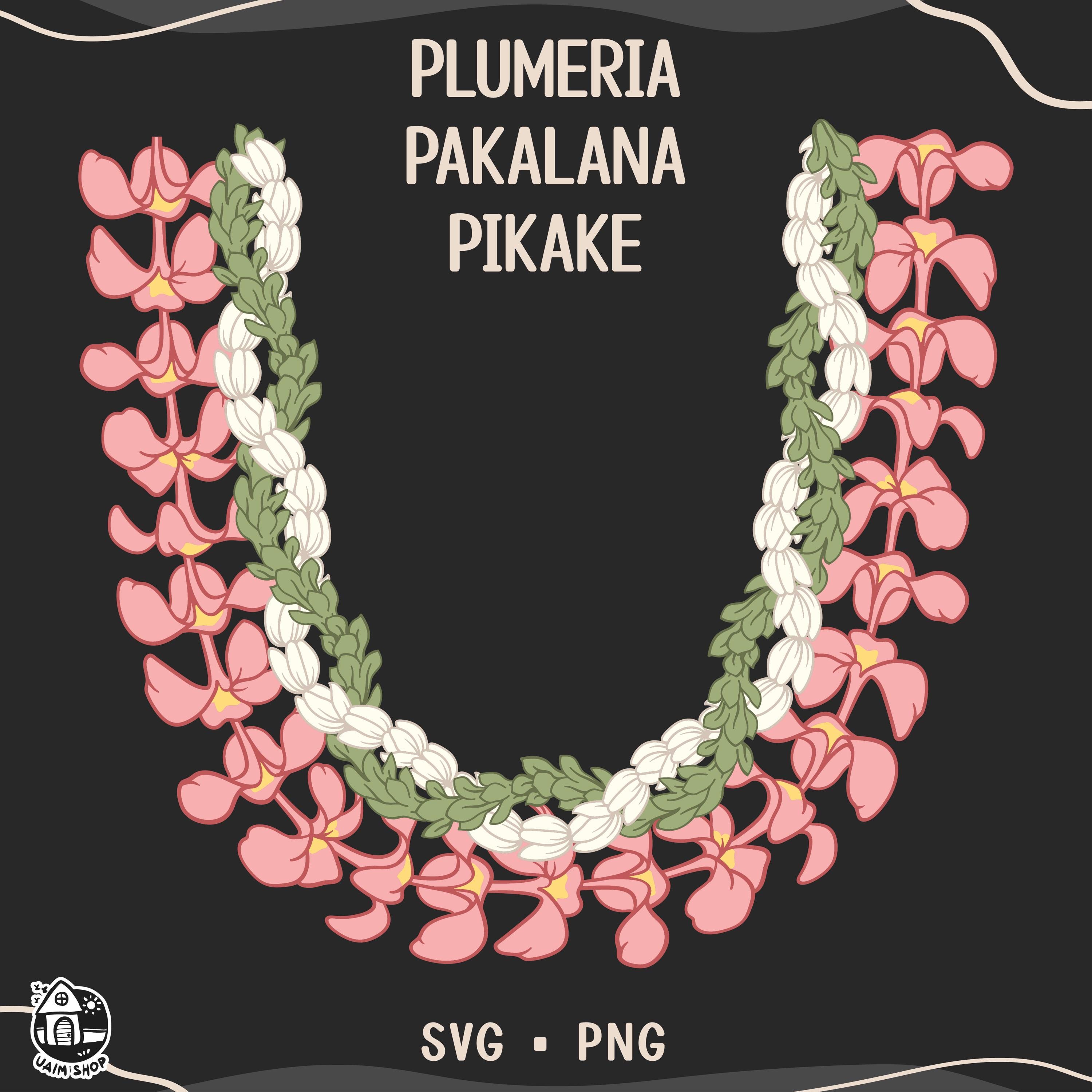 Plumeria and Twist Pakalana Pikake Svg | Triple Curve Lei Flower Svg ...