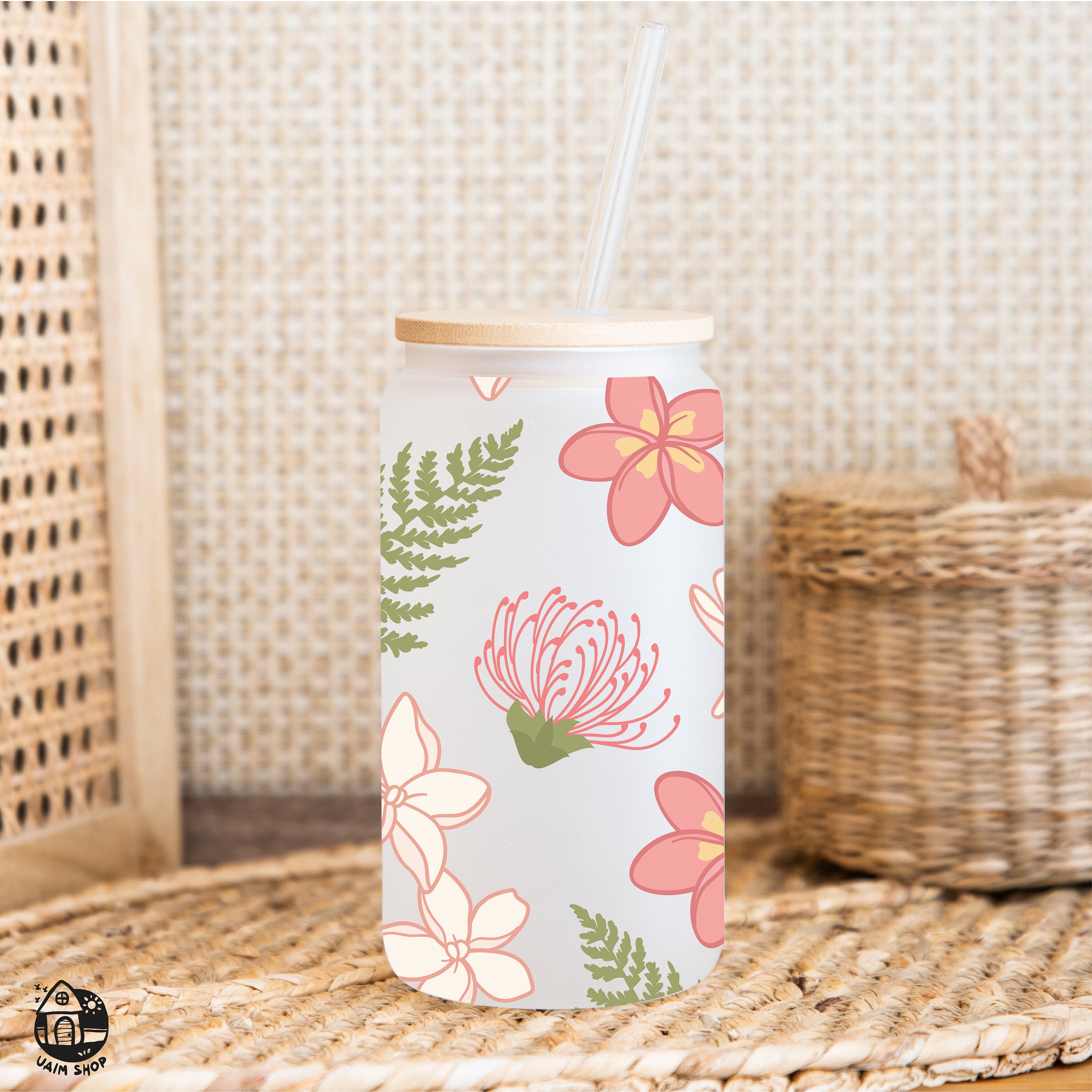 Seamless Pattern Ohia Lehua Plumeria Pikake Flower | Palapalai Leaf Svg ...