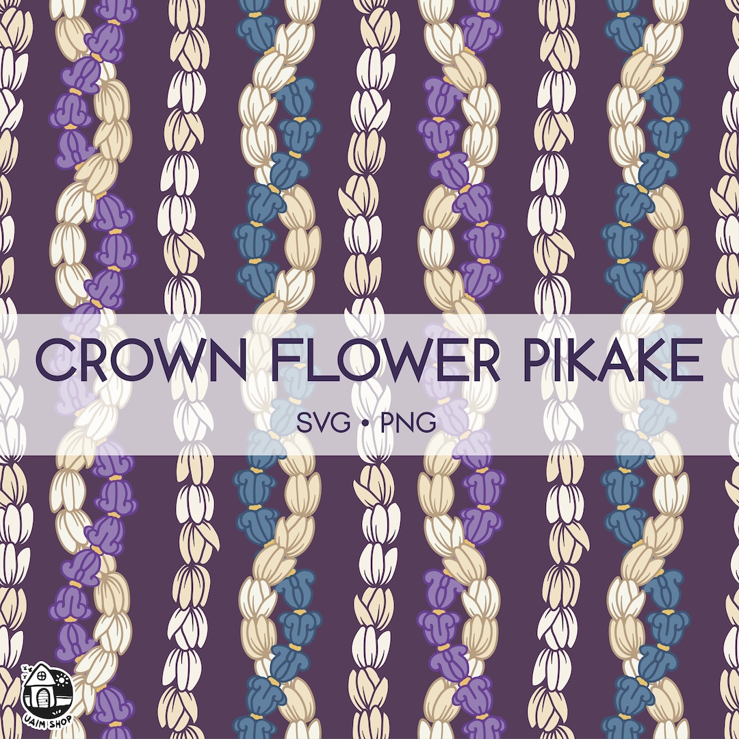 Seamless Pattern Pikake Lei and Crown Flower Lei | Twist Flowers Png ...