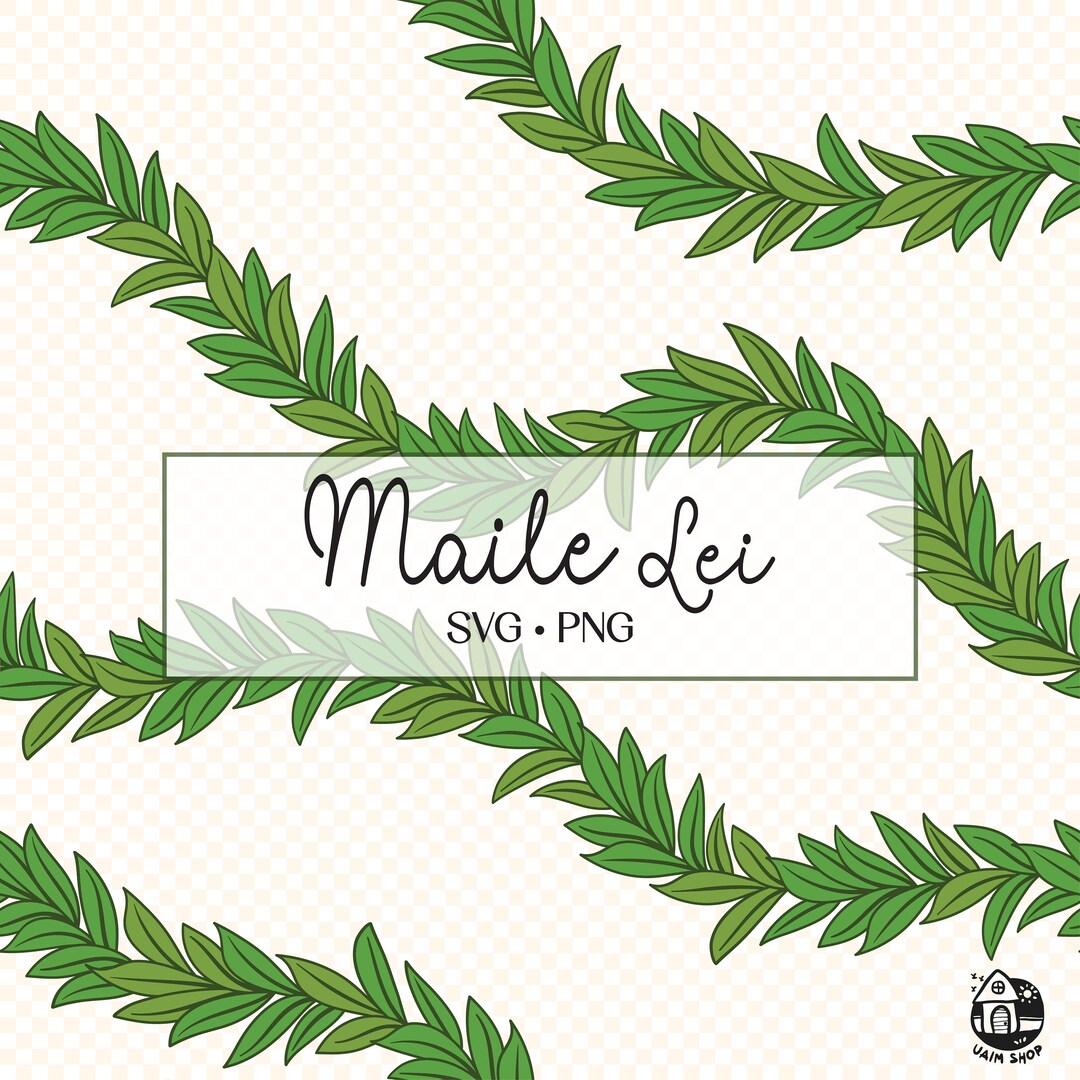 Seamless Pattern Maile Lei | Svg Cut File | Lei Digital Download - Etsy