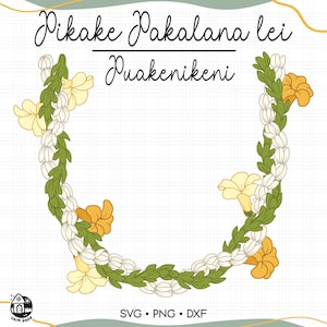 Pakalana Pikake Lei | Puakenikeni Lei Strand Svg Cut File Digital ...