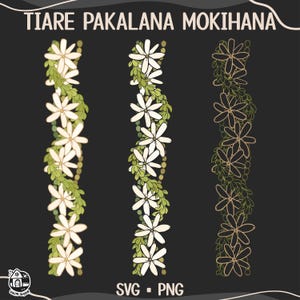 Tiare Pakalana Mokihana Lei Svg | Twist Flower | Curve Flower Digital ...