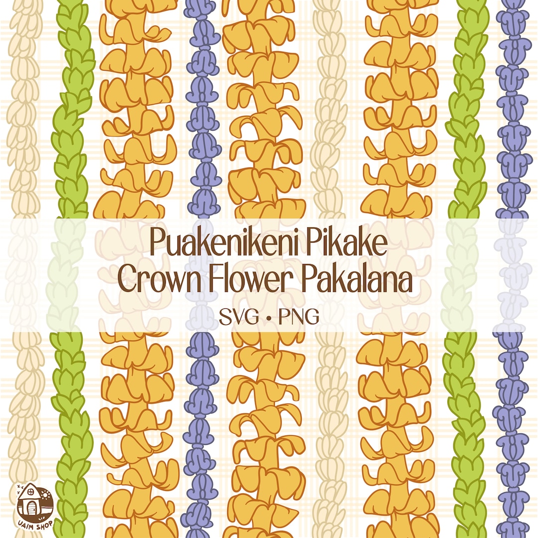 Seamless Pattern Puakenikeni Pikake Crown Flower and Pakalana Lei Png ...