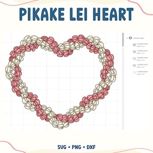 Heart Pikake Lei | Valentines Flower Svg Cut File | Lei Digital ...