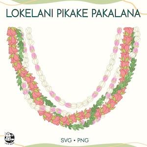 Lokelani Pikake and Pakalana Lei | Lei Strand Flower Svg Cut File ...