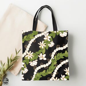 Seamless Pattern Maile Pikake & Flower Lei | Curve Flower Lei Png ...