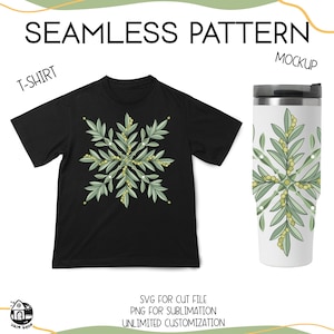 Seamless Pattern Maile and Mokihana Leis Squares Maile Leaf Svg Cut ...