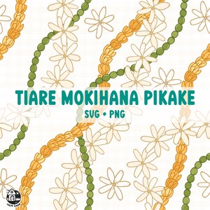 Seamless Pattern Tiare Pikake and Mokihana Lei | Curve Floral Lei Png ...