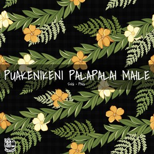 Seamless Pattern Maile Lei | Puakenikeni and Palapalai Png | Curve ...