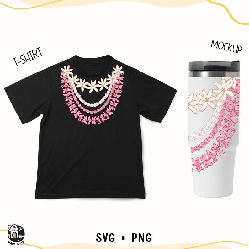 Plumeria Lokelani Pikake and Tiare Lei | 4 Flowers Curve Cut File ...