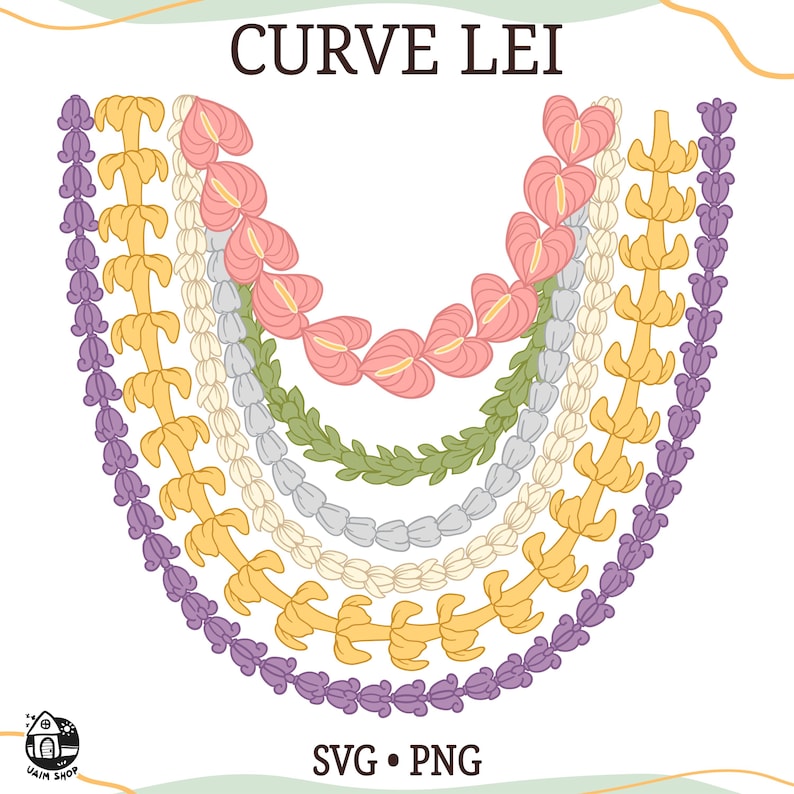 Flower Curve Lei Svg Cut File | Digital Download - Etsy
