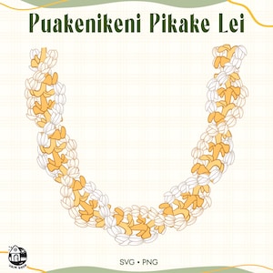 Puakenikeni Twist Pikake Lei Svg | Curve Flower Svg Cut File | Digital ...