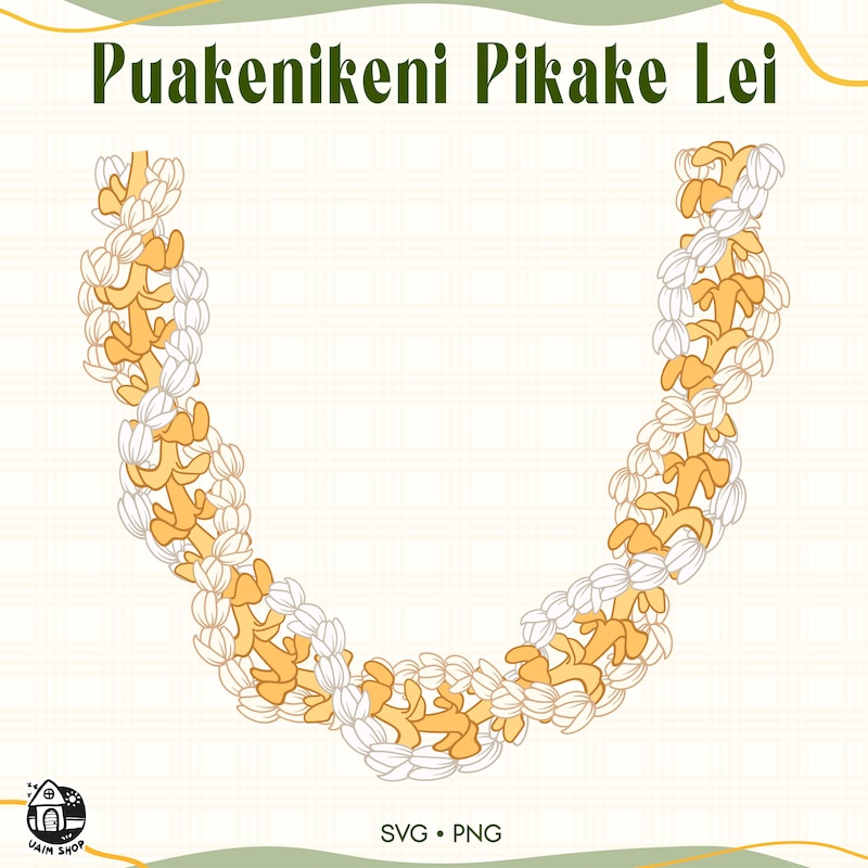 Puakenikeni Pikake Twist Svg - Etsy