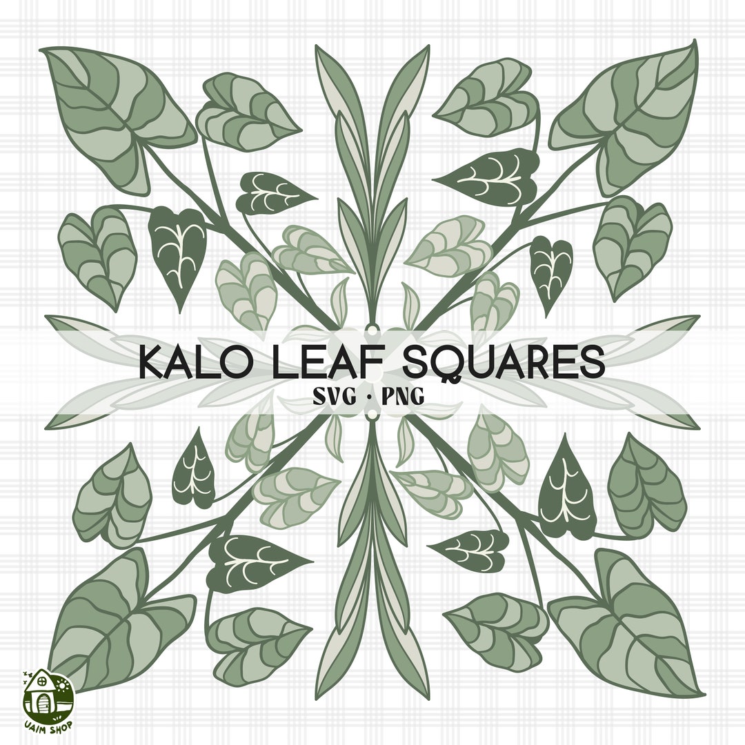 Seamless Pattern Kalo Leaf | Svg Cut File | Squares Digital Download - Etsy