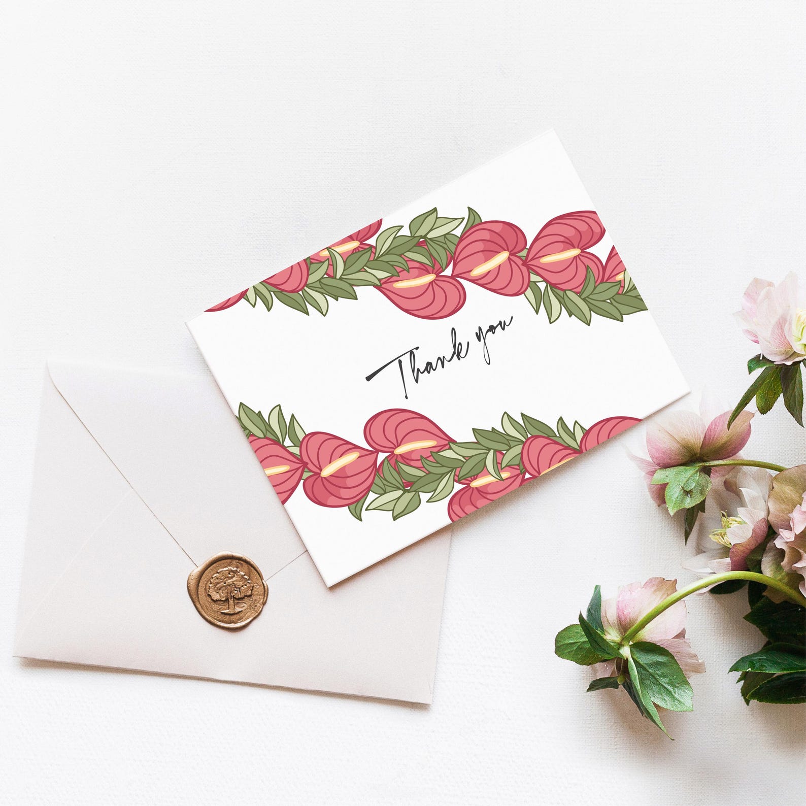 Anthurium Maile Lei Svg | Twist Flower Svg Cut File | Digital Download ...
