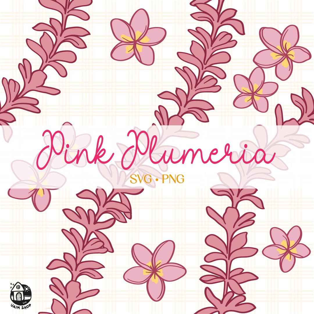 Seamless Pattern Plumeria Lei | Curve Floral Lei Png | Svg Cut File ...