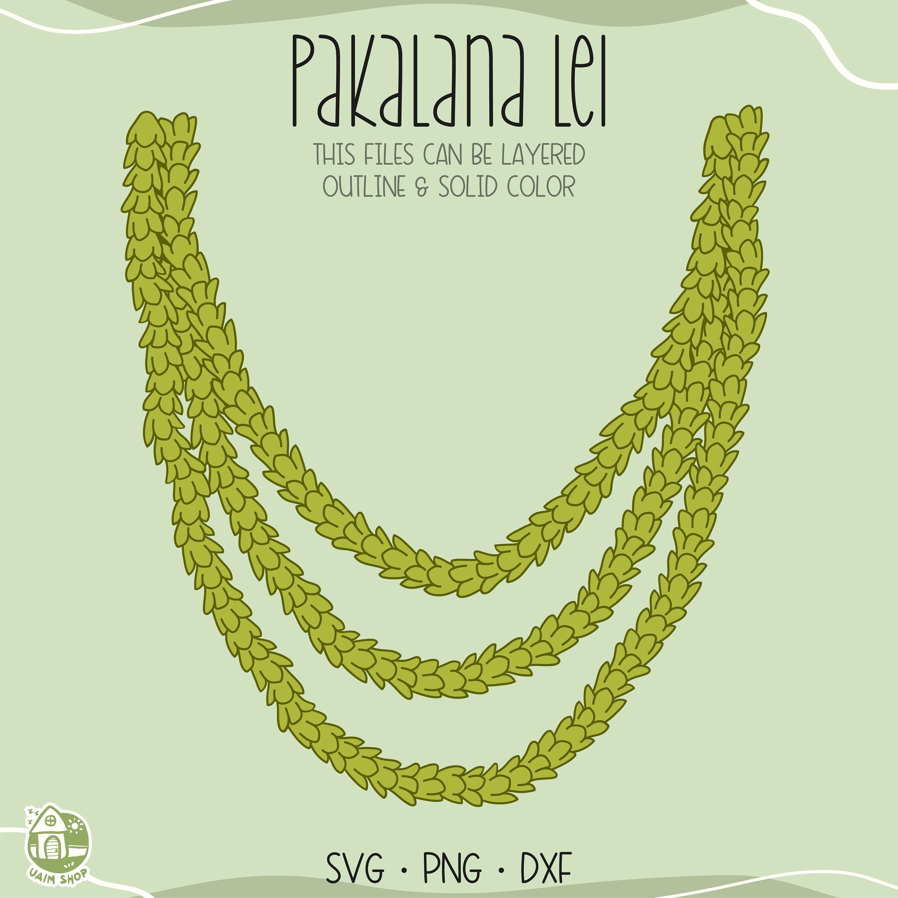 Pakalana Lei | Lei Strand Svg Cut File Digital Download - Etsy