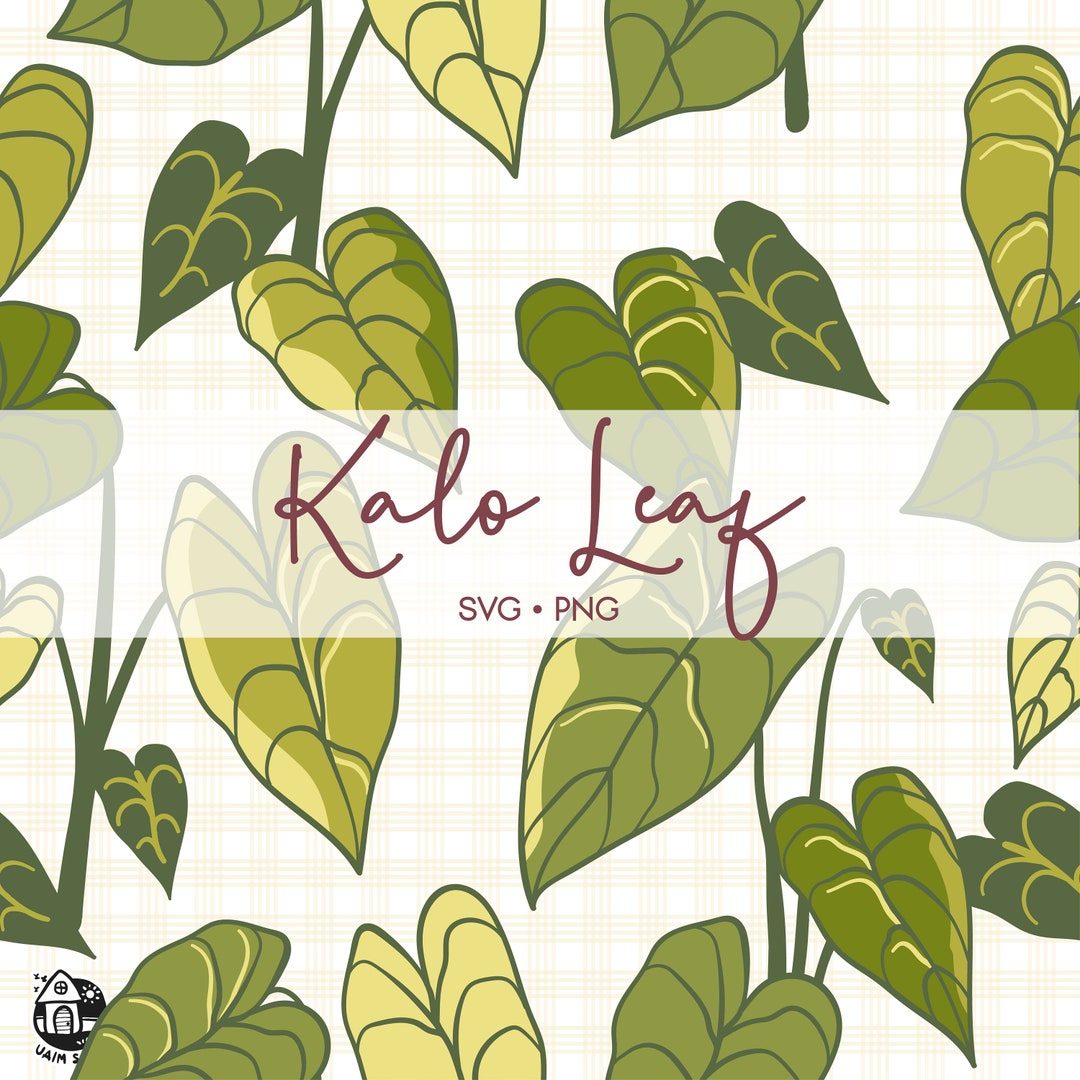 Seamless Pattern Kalo Leaf Kalo Pattern Png Svg Cut File Digital ...