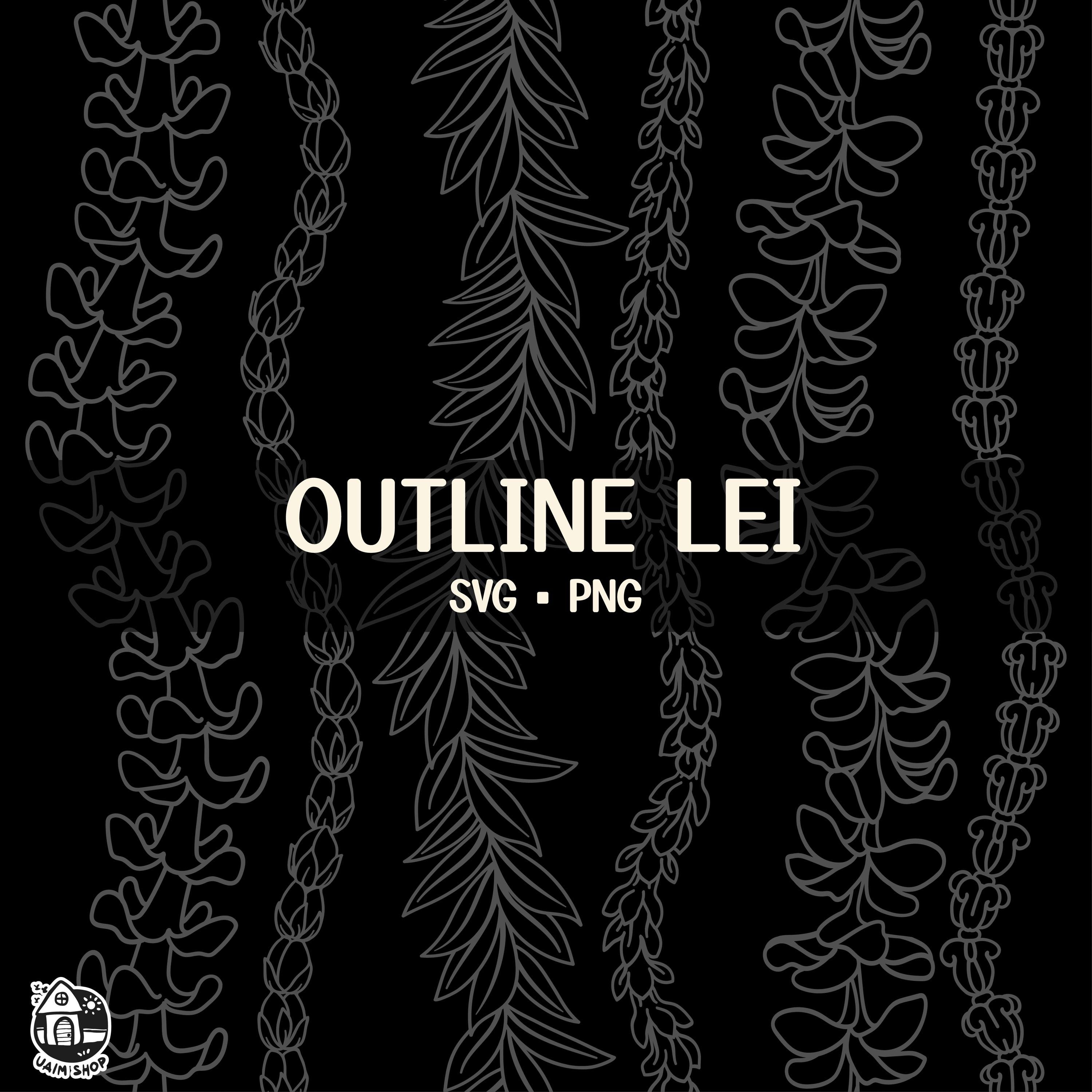 Seamless Pattern Outline Puakenikeni Lokelani Maile Pakalana and ...