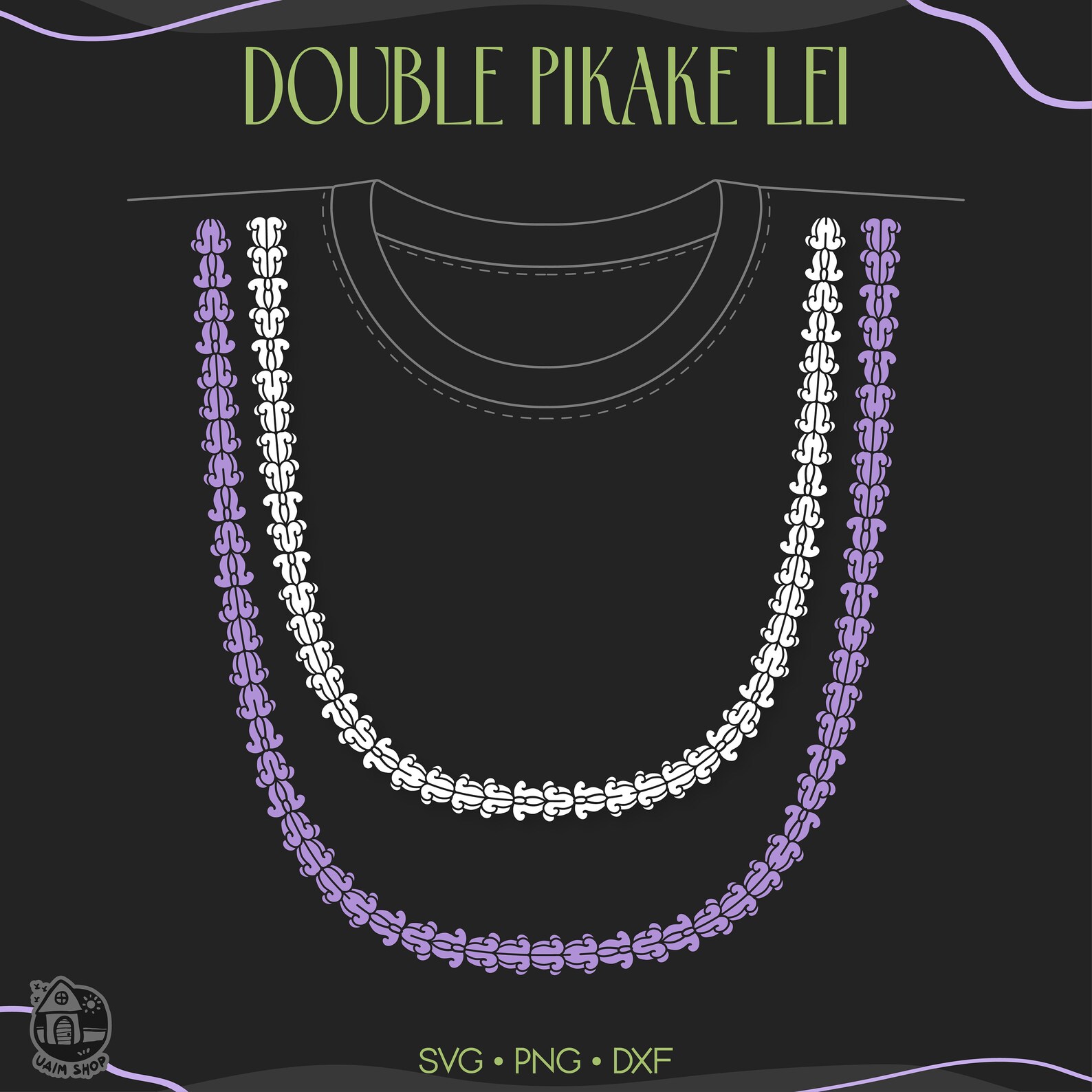 Double Purple Crown Flower Lei Svg | Digital Download - Etsy