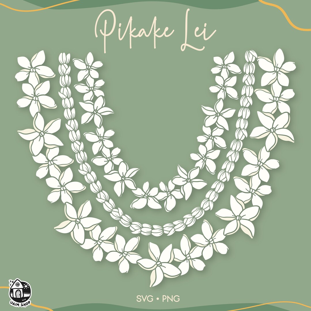 Pikake Lei | Floral Lei | Curve Flower Svg Cut File | Digital Download ...