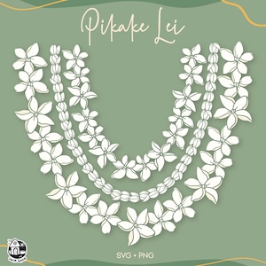 Pikake Lei Svg | Floral Lei Svg | Curve Flower Svg Cut File | Lei ...