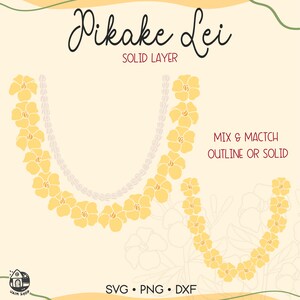 Puakenikeni Lei | Pikake Floral Lei | Curve Flower Svg Cut File ...